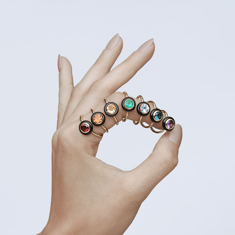 Chakra Frames Orange Citrine Ring - Sauer