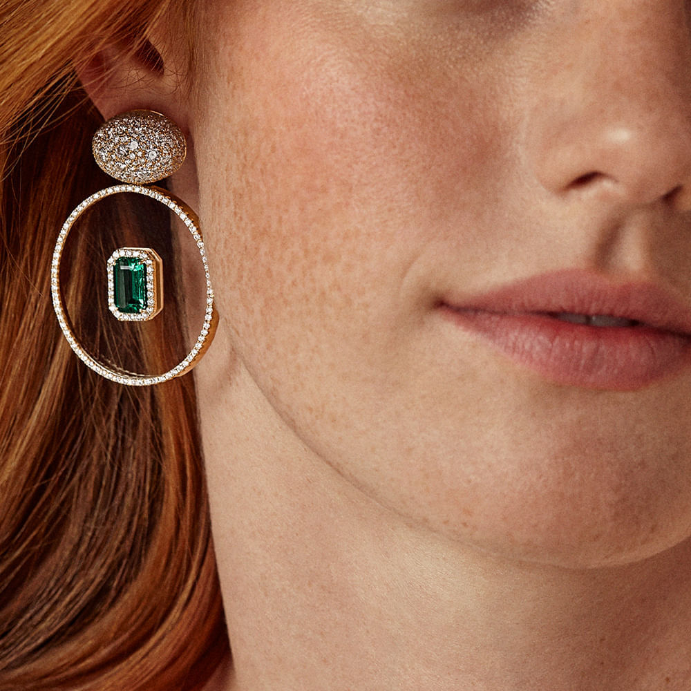Illusion Emerald Earrings - Sauer