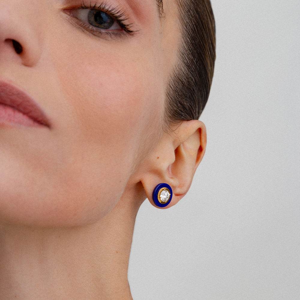Lapis Lazuli Frames Earrings - Sauer