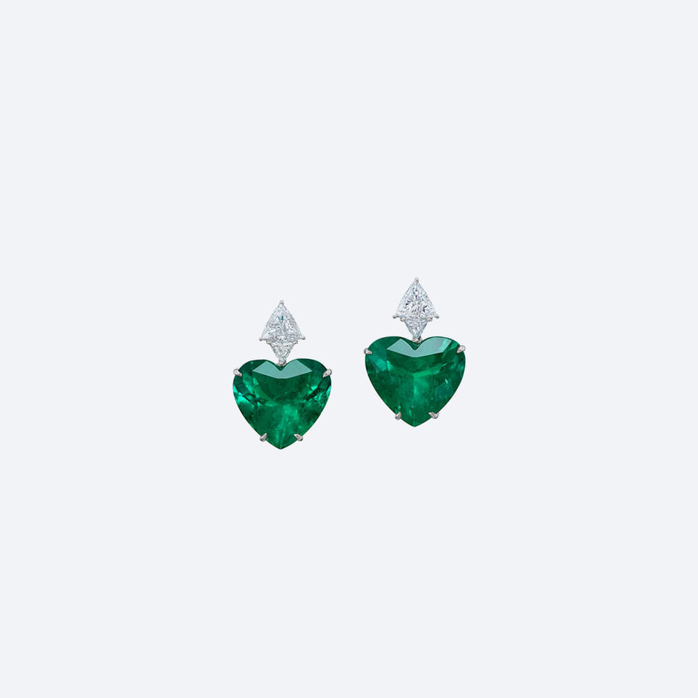 Heart Emerald Earrings - Sauer