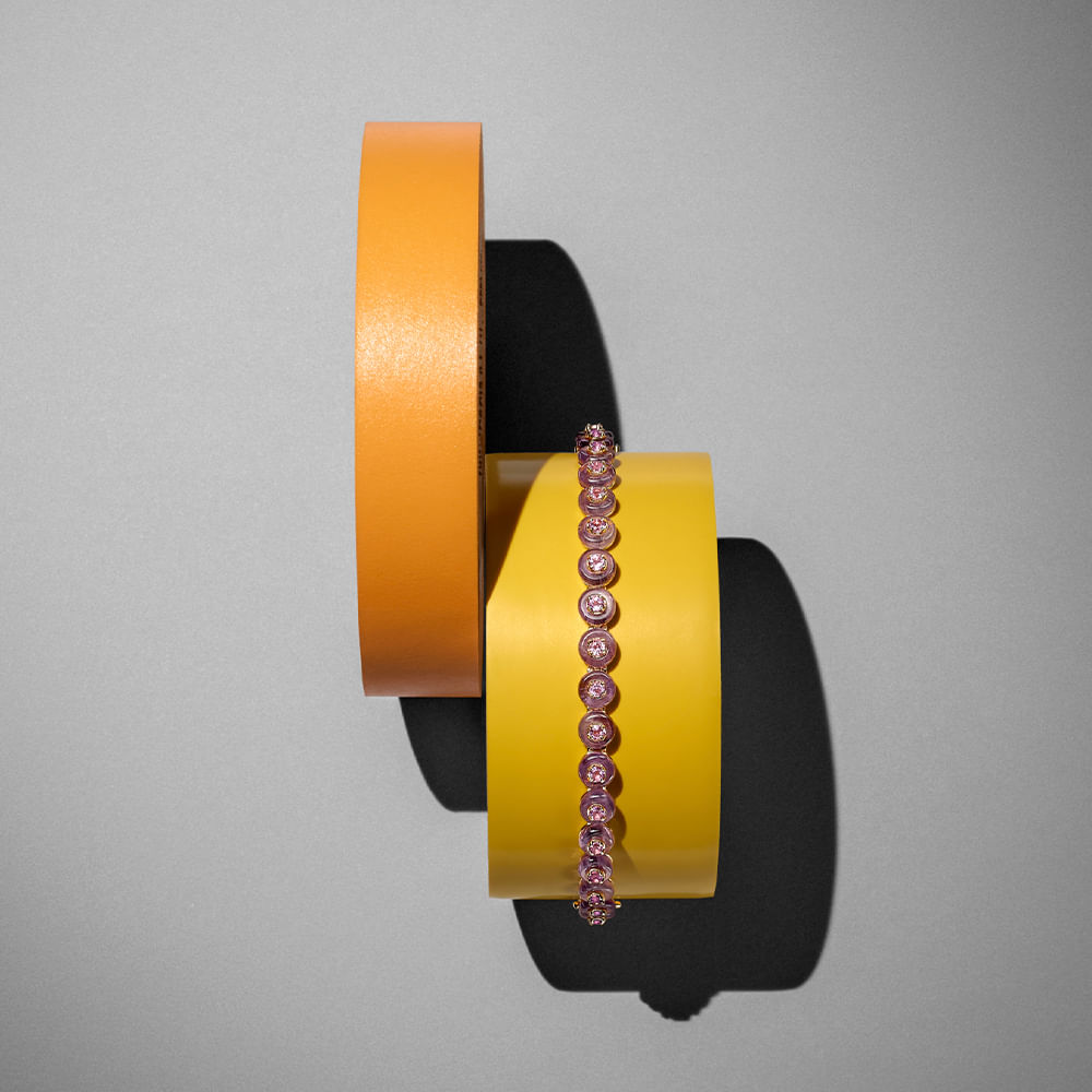 Riviera Frames Pink Opal Bracelet - Sauer