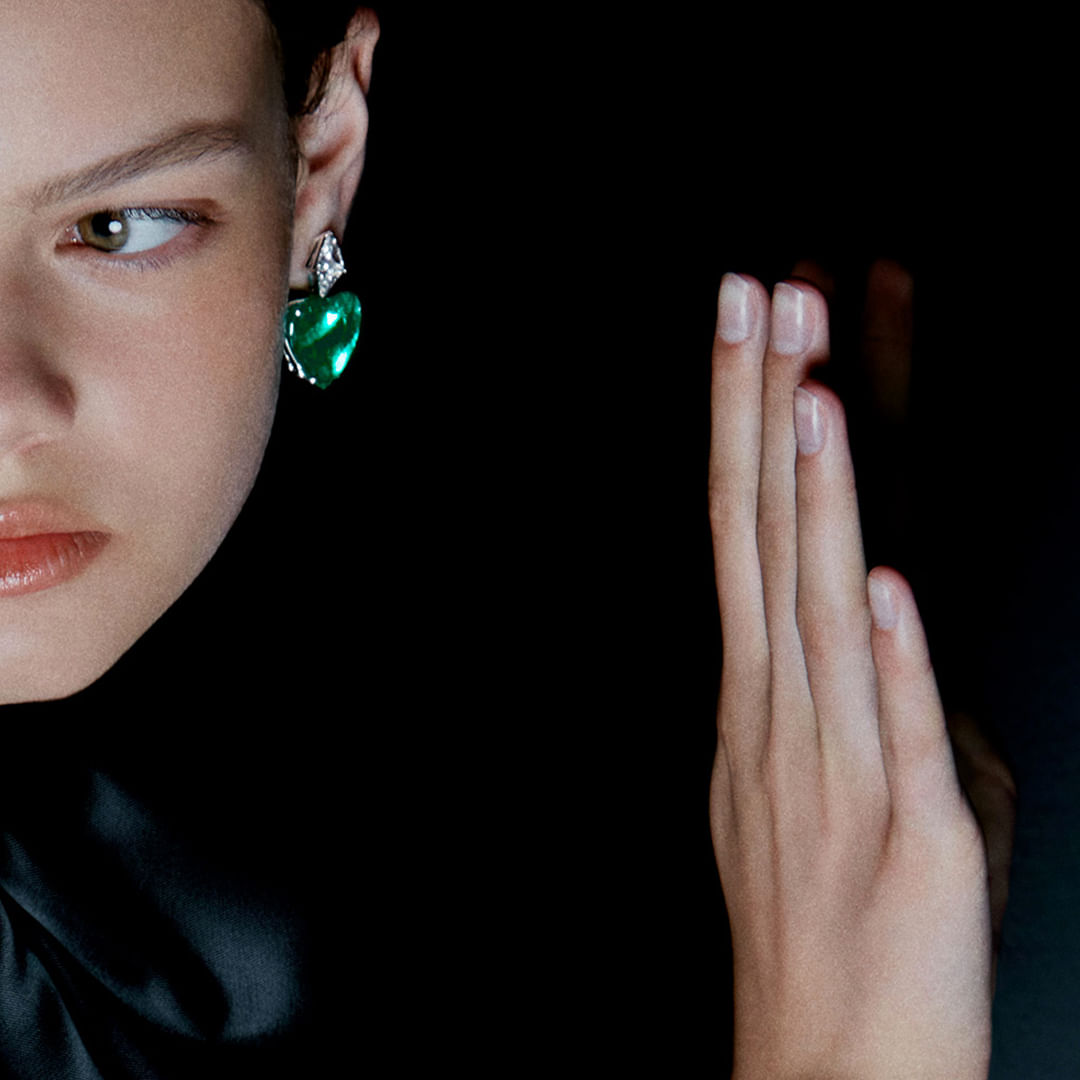 Heart Emerald Earrings - Sauer