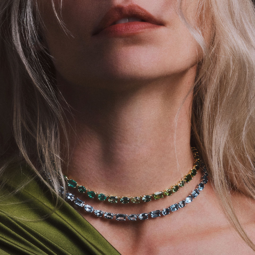 Love Wins Small Blue Topaz Necklace - Sauer