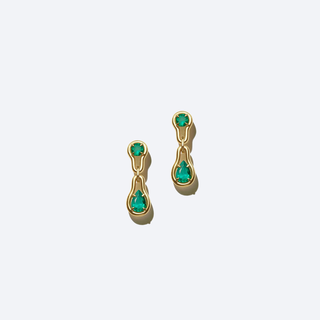 Drop Emerald Earrings - Sauer